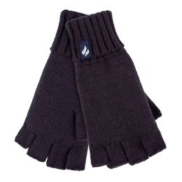Heat Holders Solide gestrickte fingerlose Damenhandschuhe | W&Auml;RMEHALTER | Marineblau