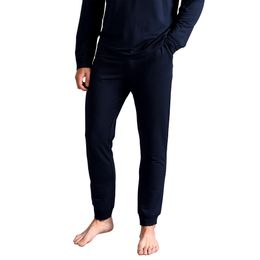 Ted Baker Herren Pyjama Hose | Atmungsaktiv L&auml;ssig Lange Pyjama Jogger mit Taschen - Navy