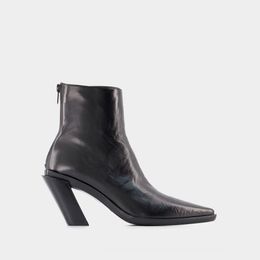 Florentine-Stiefeletten - Ann Demeulemeester - Schwarz - Leder