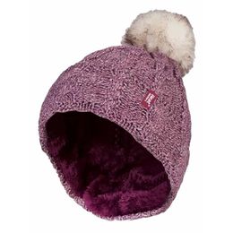 Heat Holders W&auml;rmehalter - Damen Strickfleece gef&uuml;tterte Thermo-Bommelm&uuml;tze mit Pom Pom