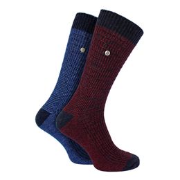 Herren Baumwolle Kleid Socken | JEEP | Midweight Knit Geist Socken, l&auml;ssig gerippte Muster jeden Tag Socken - Navy / lila