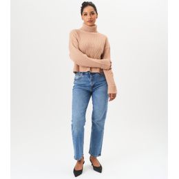 Hochgeschlossener Grobstrick-Pullover