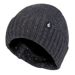 Mens Thermal Chunky Beanie Hut | Heat Holders | Heatweaver Fleece-Futter - Denim