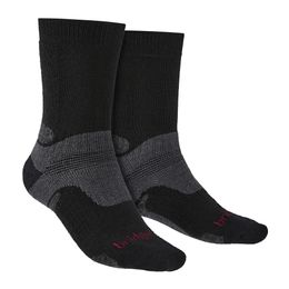 Bridgedale - Herren Wandern Midweight Merinowolle Socken - schwarz