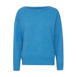 Ichi fein gestrickter Pullover IHALPA blau