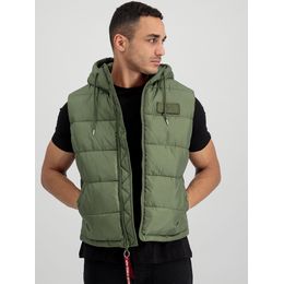 Alpha Industries Kapuzen-Steppweste FD Gr&uuml;n