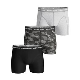 Bj&ouml;rn Borg Bj&ouml;rn Borg - 3 Paar Herren Cotton Rich Comfort Stretch Fit Boxershorts - Grau Mix