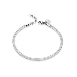 ZEEme Stainless Steel Armband Stahl glanz 18 + 2 cm
