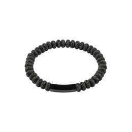 ZEEme Stainless Steel Armband Edelstahl /PVD schwarz Lavasteine