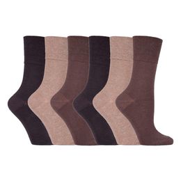 Damen 6er Pack nicht elastische Diabetikersocken mit handgekettelten Zehenn&auml;hten