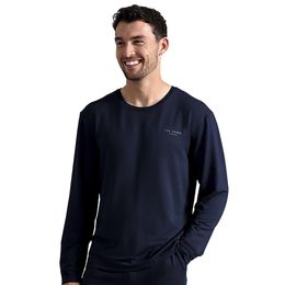 Ted Baker Langarm-Pyjama-Top | Atmungsaktives l&auml;ssiges Herren-Langarm-T-Shirt - Navy