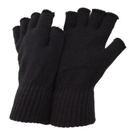 FLOSO Herren Fingerlose Winterhandschuhe (Dunkelgrau)