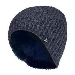 Heat Holders - Herren Fleece gef&uuml;ttert Thermal Winter gestrickt Beanie Hut