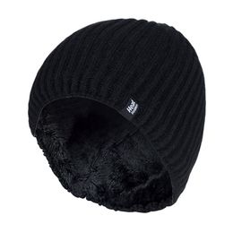 Heat Holders - Herren Fleece gef&uuml;ttert Thermal Winter gestrickt Beanie Hut
