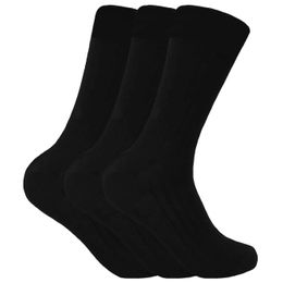 Sock Snob Homme 3 paires laine chaudes anti ampoule respirantes chaussettes - Noir