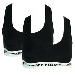 Philipp Plein Schwarz Unterw&auml;sche Sport-BH Zwei-Pack