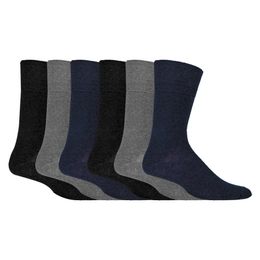 Herren 6er Pack nicht elastische Diabetikersocken mit handgekettelten Zehenn&auml;hten