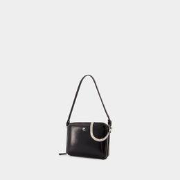 Courr&egrave;ges Cloud Chained Naplack Handtasche - Courreges - Leder - Schwarz
