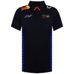 Castore Red Bull Racing F1 2024 Max Verstappen Team Herren Polo-Shirt in Marineblau
