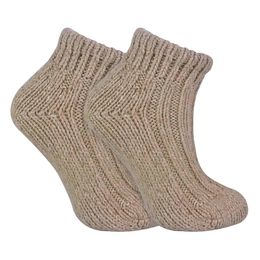 Sock Snob Damen-Stiefelettensocken aus grober, gerippter Wolle mit niedrigem Schnitt