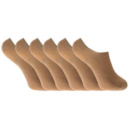 6er Pack Damen Bambus Liner Kn&ouml;chelsocken mit Grip