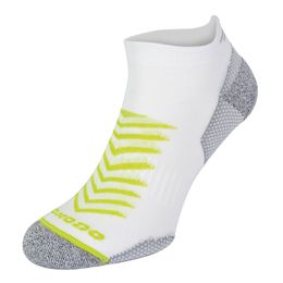 COMODO - Hi Viz Running Socken | Leichte Anti-Blasen-Sport-Socken - Wei&szlig;-Limette