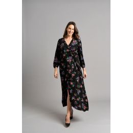 Tamzin Kleid mit Blumenmuster - Schwarz