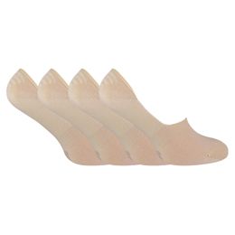BambouBas - 4 Paires Chaussettes Basses Hommes Femmes - Naturel