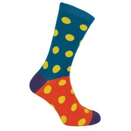 Herr Heron - Herren Bambus Socken | Neuheit Funky Socken | Gemusterte Argyle gestreifte Socken | Atmungsaktiv weich | Geschenke f&uuml;r Ihn - Spots (Teal)