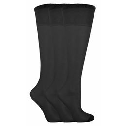 Livia 3 Paar transparente 15-Denier-Nylon-Kniestr&uuml;mpfe f&uuml;r Damen