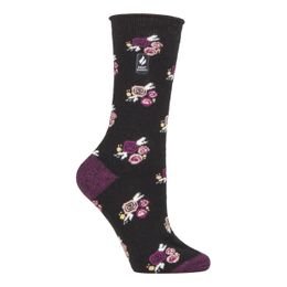 Heat Holders Damen Ultra Lite Thermal Brushed Inner Yarn Design Socken Schwarz (Murcia)