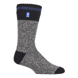 Heat Holders W&auml;rmehalter - Herren Extra Dicke Thermosocken f&uuml;r den Winter | Warme Flauschige Fleece Isolierte Socken | Geschenke f&uuml;r M&auml;nner - Schwarz Blau (Porto)