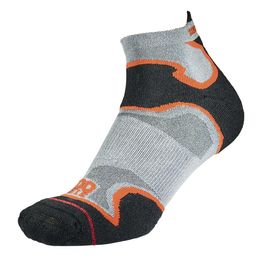 1000 Mile - Herren Fusion Kn&ouml;chel Repreve Gepolsterte Blasenhemmende Socken - Silber / Orange
