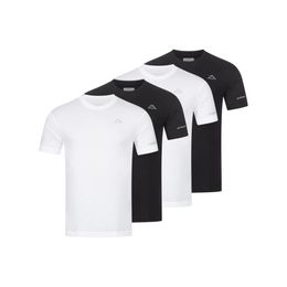 Kappa 4er Set T-Shirt BASIC in Schwarz/Wei&szlig;