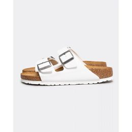 Birkenstock Arizona Birko Flor Wei&szlig; Schmale Sandalen