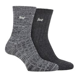 Womens Walking Boot Socken | JEEP | 2 Pack High Performance Polyester Running Socken - Charcoal / Slate
