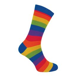 Herr Heron - Herren Bambus Socken | Neuheit Funky Socken | Gemusterte Argyle gestreiften Socken | Atmungsaktiv weich | Geschenke f&uuml;r ihn - Regenbogen Streifen