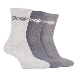 Womens Hiking Boot Socks | JEEP | Ladies Ribbed Outdoor Cushioned Socks with Reinforced Heel and Toe - Slate / Grey