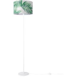 Paco Home Stehlampe "Ostende 537", wei&szlig;, 1, &Oslash; 38cm H: 144cm, Leuchten, Leselampe Lampenschirm Deko Schlafzimmer Kinderzimmer Palme, Stehlampe