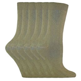 Sock Snob - 6 Paar Damen einfarbige Baumwollsocken