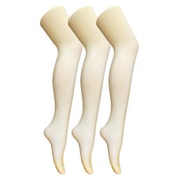 3 Paar Multipack Damen farbige undurchsichtige 80 Denier Strumpfhosen | Socken Snob | Einfarbige Block Farbe Strumpfhosen - Creme