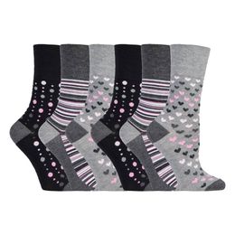 Sock Shop Gentle Grip - 6 Paar Damen nicht elastische Bambus Socken - SOLRM36