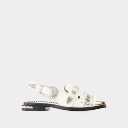 Sandalen Aj1312 - Toga Pulla - Leder - Wei&szlig;