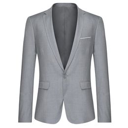 Allthemen Grauer Freizeitblazer Slim Fit Business Blazer