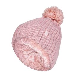 Heat Holders Ladies Ribbed Cuffed Thermal isoliert Winter Pom Pom Bommelm&uuml;tze