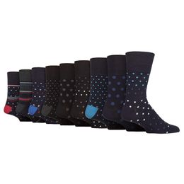 9 Pack Herren Bambus Socken | Gentle Grip | Extra Wide Loose Top nicht elastische Socken - SOMRM101106