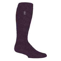 Herren Lange Garten Socken | Heat Holders | Thermo- und Atmungsaktive Kniehohe Socken - Pflaume