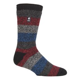 Heat Holders W&auml;rmehalter - Herren extra dicke Thermosocken f&uuml;r den Winter | Warme flauschige Fleece Isolierte Socken | Geschenke f&uuml;r M&auml;nner - Schwarz / Grau / Rot (Milan)