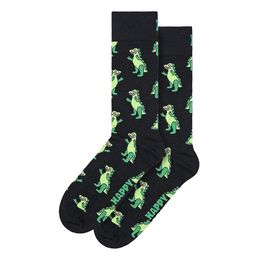 Neuheit Dinosaurier-Print Socken | Happy Socks | S&uuml;&szlig;e Lustige Dino-Socken - Gr&uuml;n
