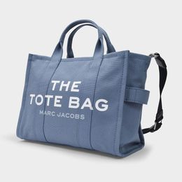 Marc Jacobs The Medium Tote Tasche aus blauem Canvas